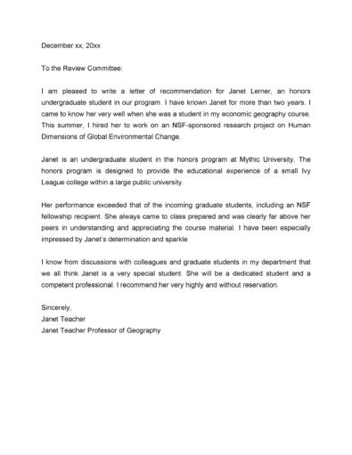 50 Amazing Recommendation Letters For Student From Teacher