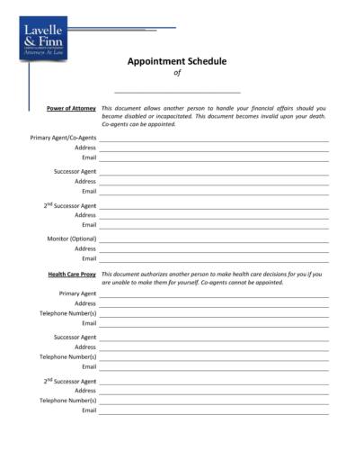 50+ Printable Appointment Schedule Templates [& Appointment Calendars]