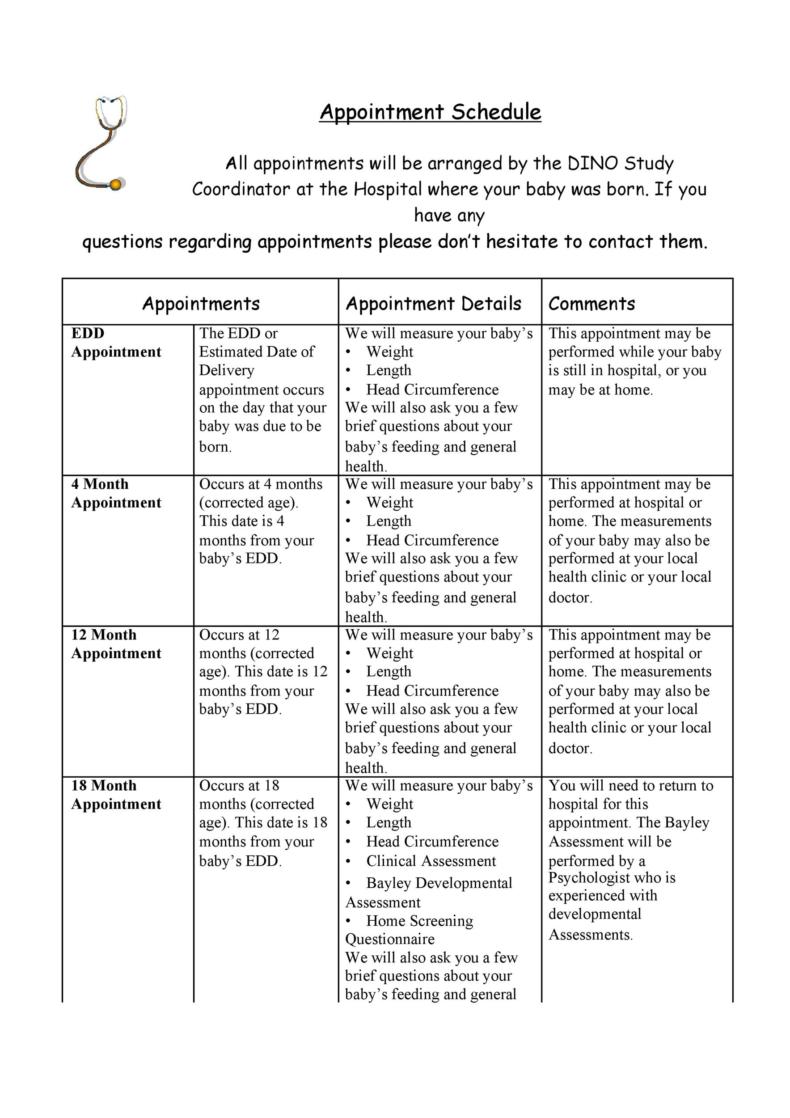 50+ Printable Appointment Schedule Templates [& Appointment Calendars]