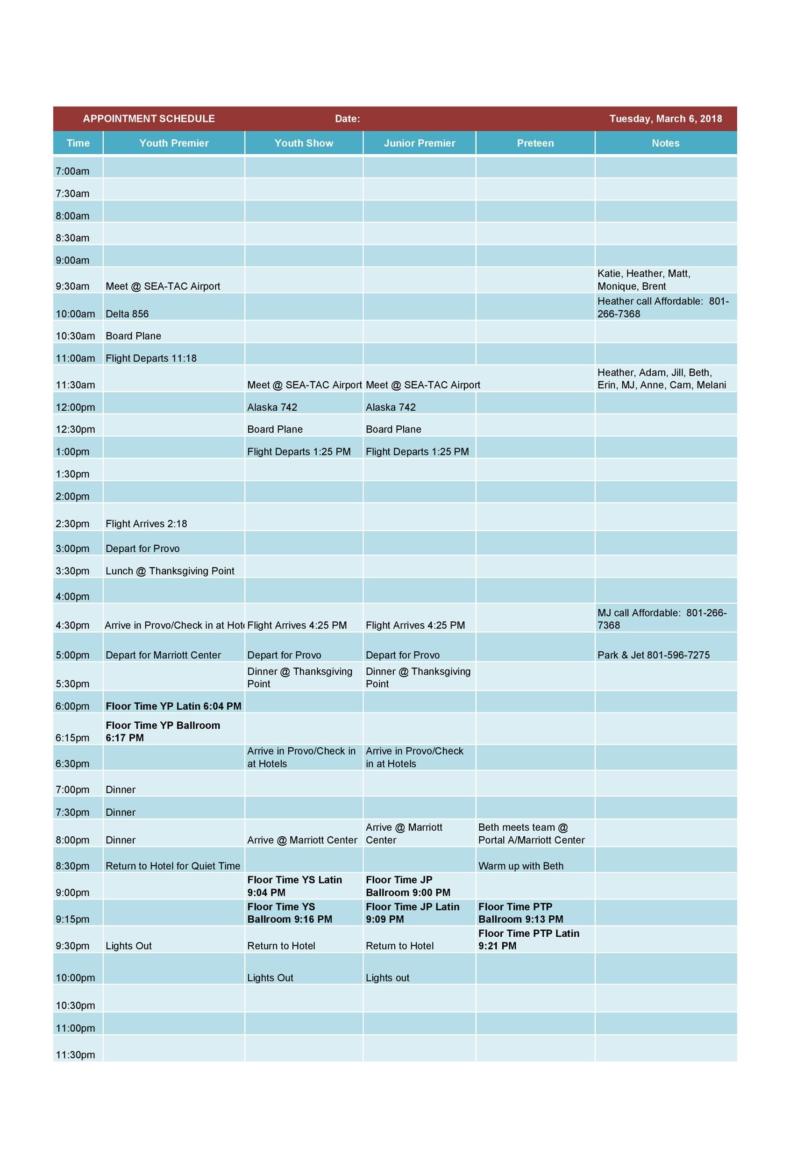 50+ Printable Appointment Schedule Templates [& Appointment Calendars]