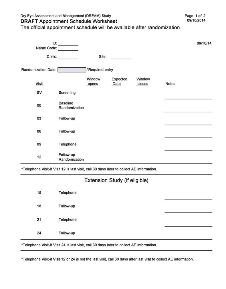 50+ Printable Appointment Schedule Templates [& Appointment Calendars]