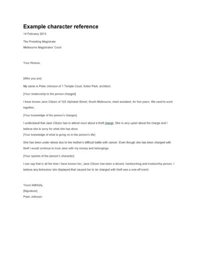 38 Free Character Witness Letters (Examples + Tips) ᐅ TemplateLab