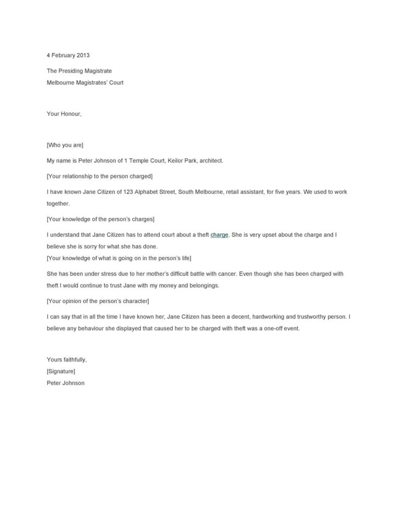 38 Free Character Witness Letters (Examples + Tips) ᐅ TemplateLab