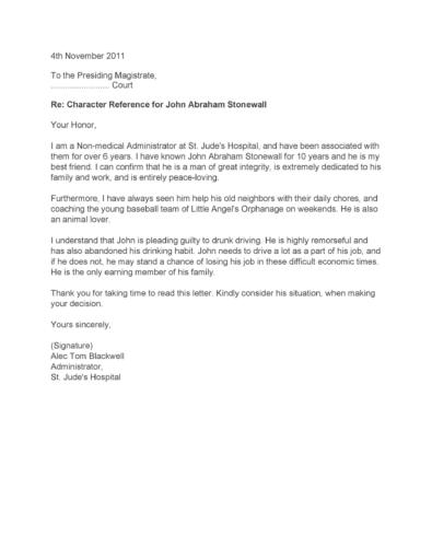 38 Free Character Witness Letters (Examples + Tips) ᐅ TemplateLab