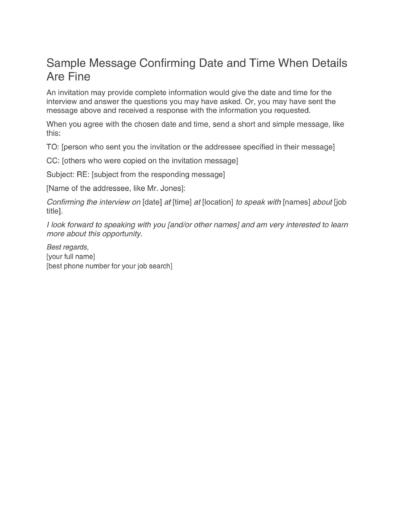 38 Professional Interview Acceptance Emails (+Smart Tips) ᐅ TemplateLab