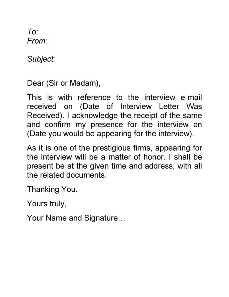 38 Professional Interview Acceptance Emails (+Smart Tips) ᐅ TemplateLab