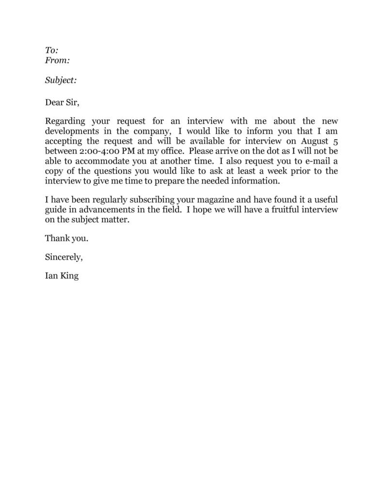 38 Professional Interview Acceptance Emails Smart Tips TemplateLab