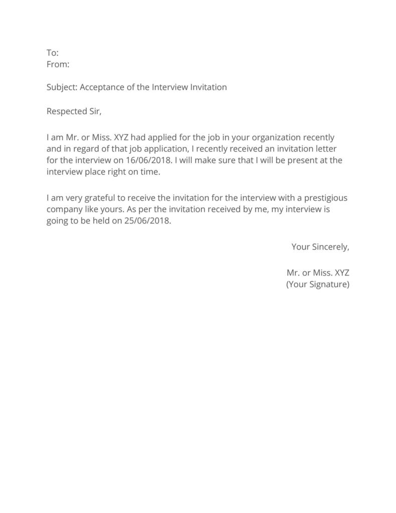 38 Professional Interview Acceptance Emails (+Smart Tips) ᐅ TemplateLab