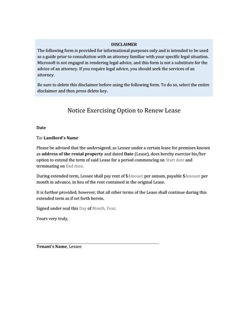 36 Best Lease Renewal Letters & Forms (Word & PDF)