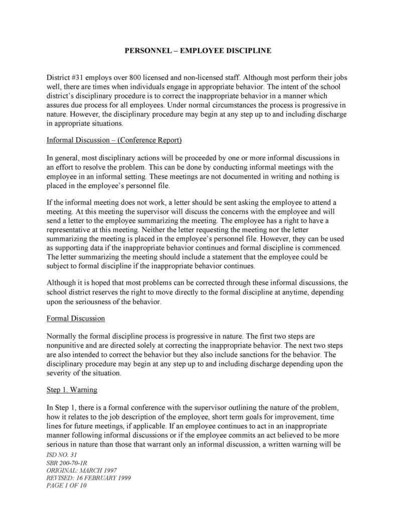 50 Effective Letters of Reprimand Templates (MS Word) ᐅ TemplateLab