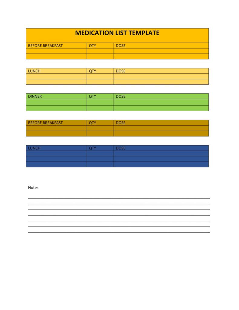 40 Great Medication Schedule Templates (+Medication Calendars)