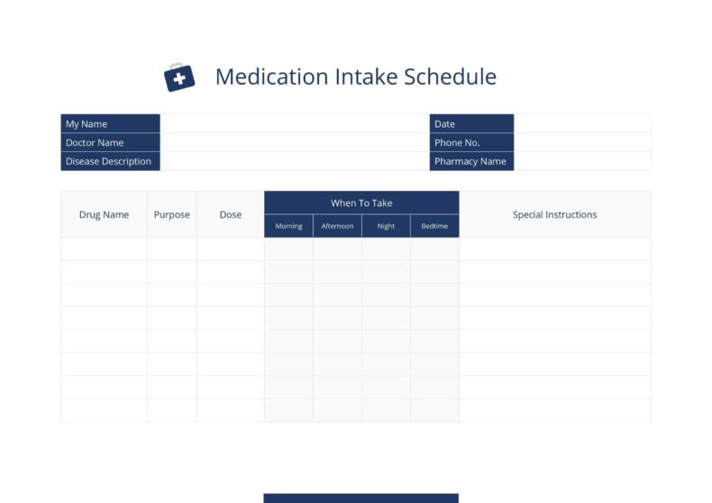 40 Great Medication Schedule Templates (+Medication Calendars)