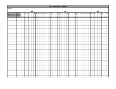 40 Great Medication Schedule Templates (+Medication Calendars)