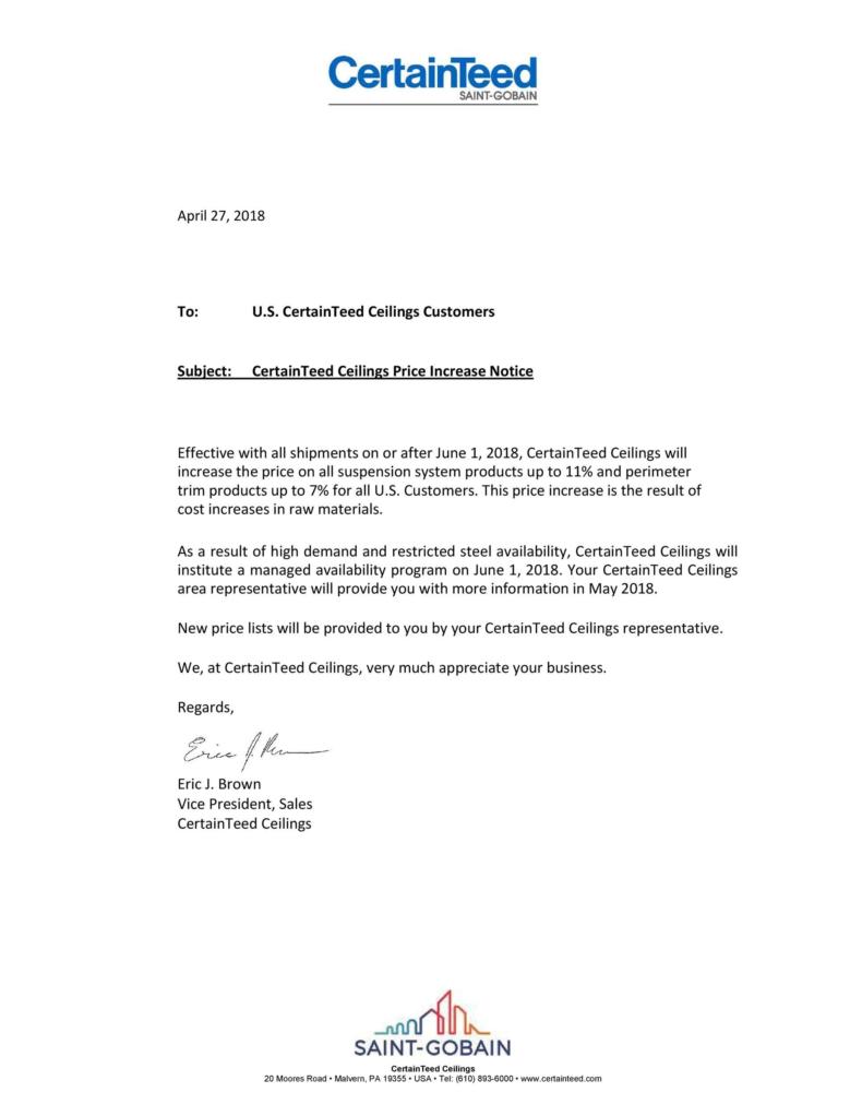 50 Effective Price / Rate Increase Letters (+Tips) ᐅ TemplateLab 50 Effective Price / Rate Increase Letters (+Tips) ᐅ TemplateLab