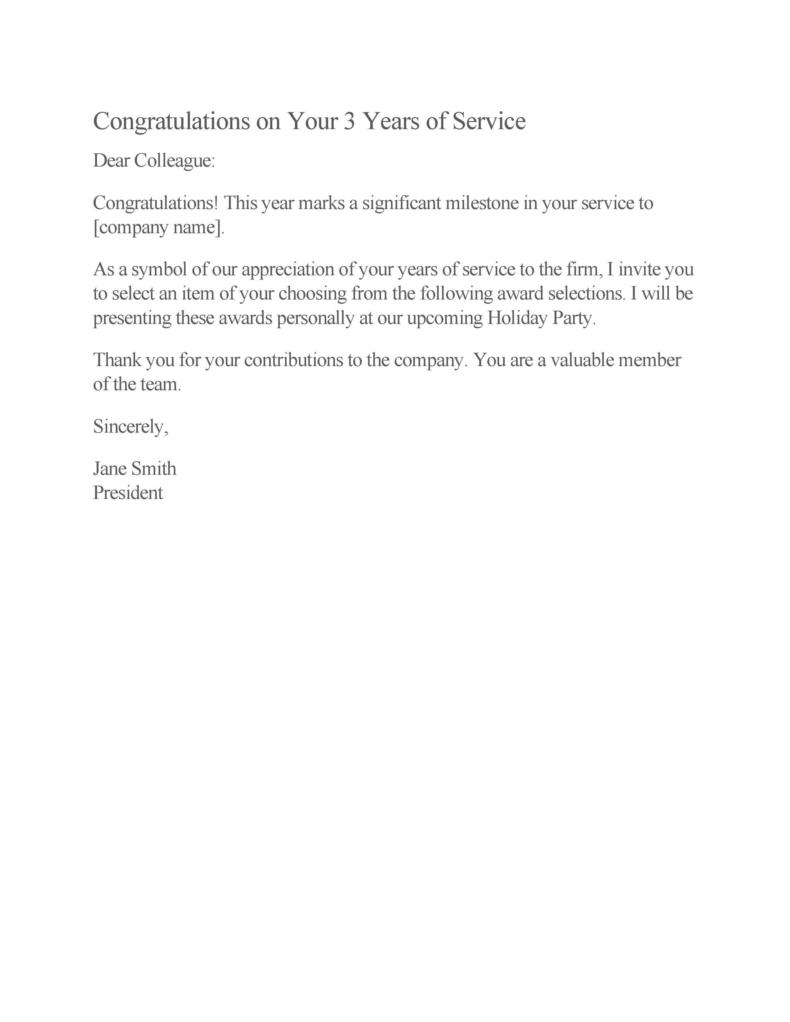 49 Printable Employee Recognition Letters (100% FREE) ᐅ TemplateLab