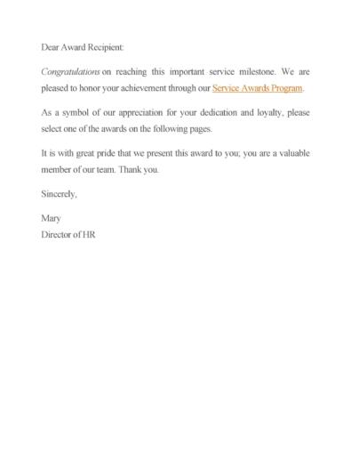 49 Printable Employee Recognition Letters (100% FREE) ᐅ TemplateLab