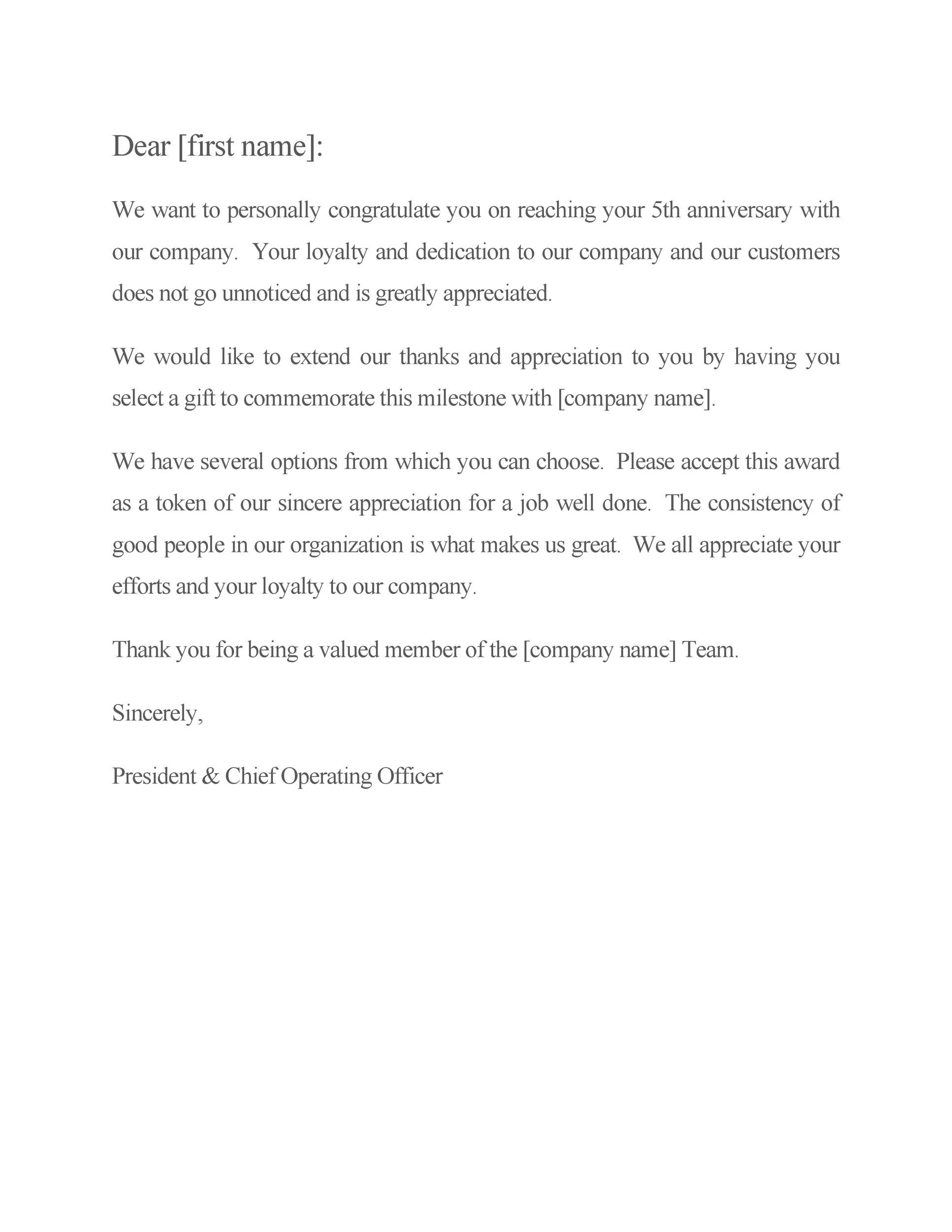 49 Printable Employee Recognition Letters 100 FREE TemplateLab