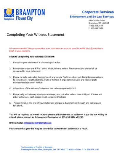 50 Professional Witness Statement Forms & Templates ᐅ TemplateLab