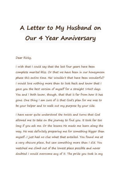 50 Romantic Anniversary Letters (for him or her) ᐅ TemplateLab