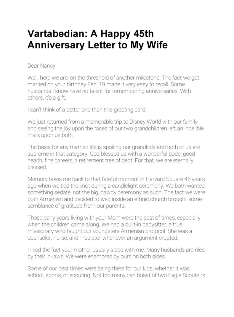 50 Romantic Anniversary Letters (for him or her) ᐅ TemplateLab