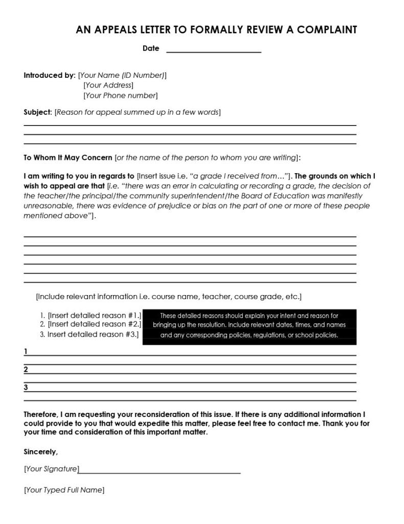 43 Effective Appeal Letters (Financial Aid, Insurance, Academic)