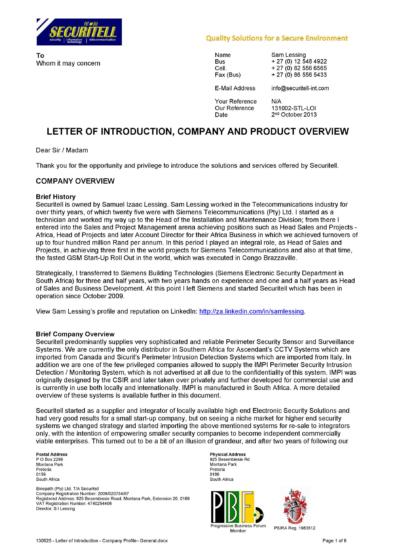 34 Free Business Introduction Letters (PDF & MS Word) ᐅ TemplateLab