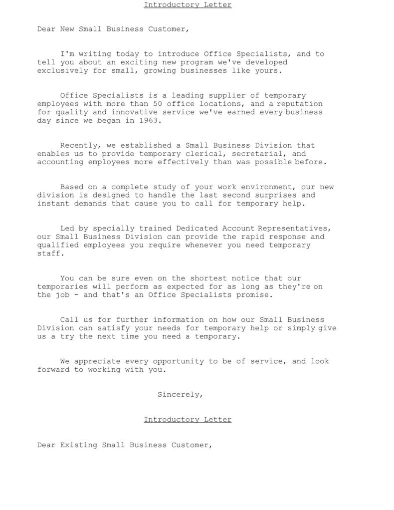 34 Free Business Introduction Letters (PDF & MS Word) ᐅ TemplateLab