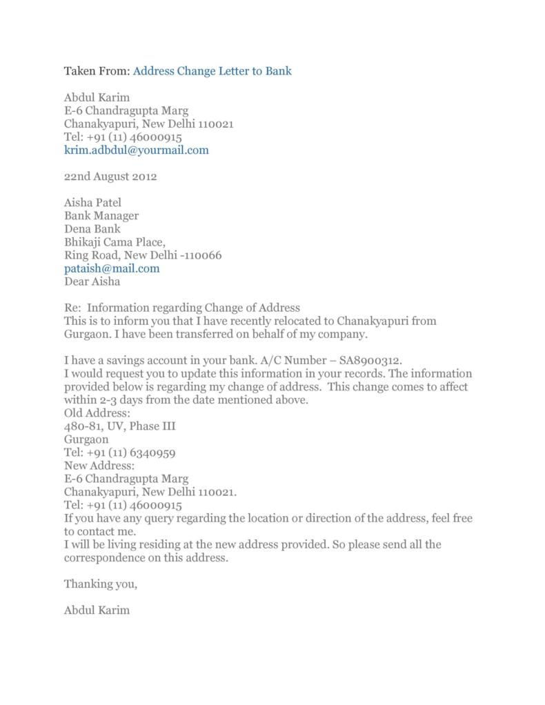 49 Best Change Of Address Letters (100% Free) ᐅ TemplateLab