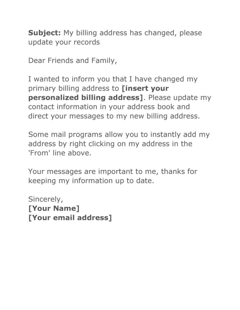 49 Best Change Of Address Letters (100% Free) ᐅ TemplateLab
