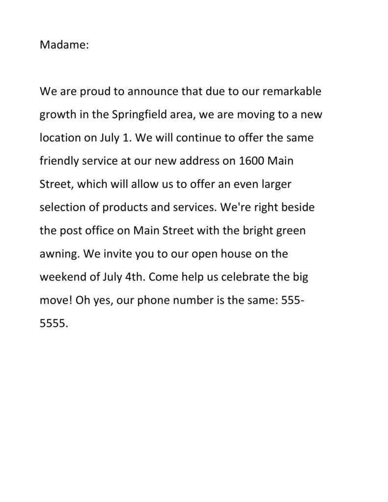 49 Best Change Of Address Letters (100% Free) ᐅ TemplateLab