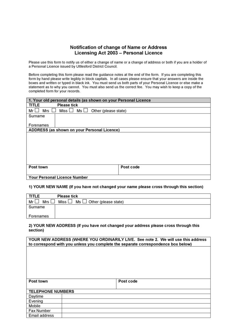 49 Best Change Of Address Letters (100% Free) ᐅ TemplateLab