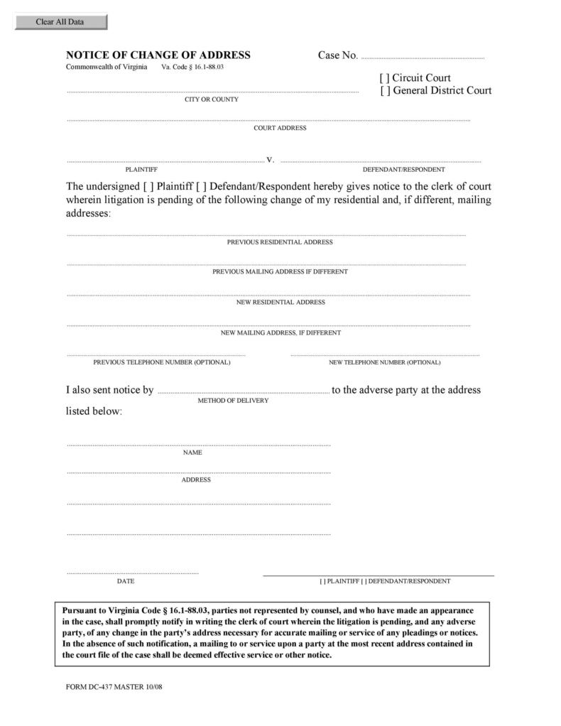 49 Best Change Of Address Letters (100% Free) ᐅ TemplateLab