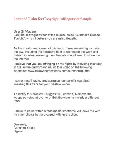 49 Free Claim Letter Examples - How to Write a Claim Letter?