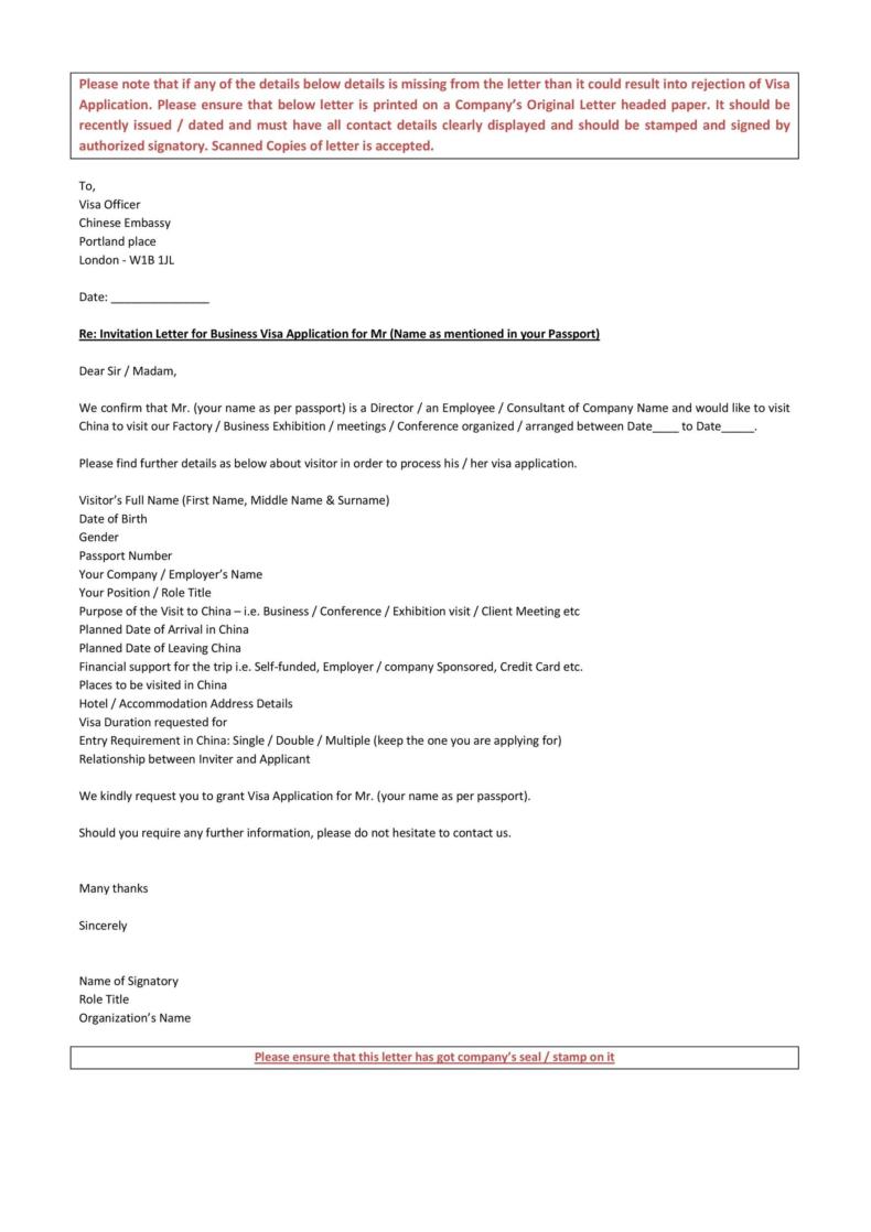 50 Best Invitation Letters (for Visa & General) ᐅ TemplateLab