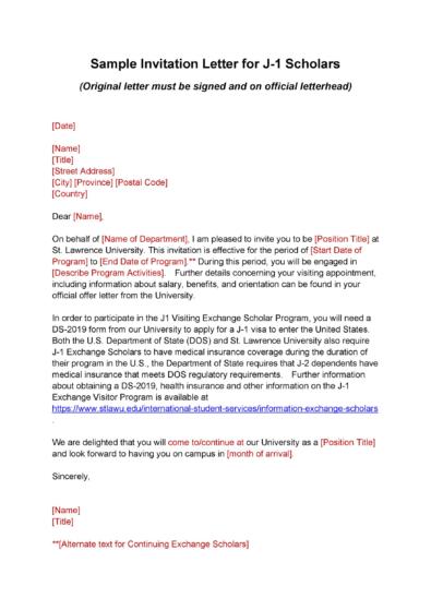 50 Best Invitation Letters (for Visa & General) ᐅ TemplateLab