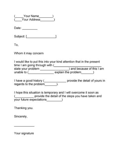 48 Letters Of Explanation Templates (Mortgage, Derogatory Credit...)