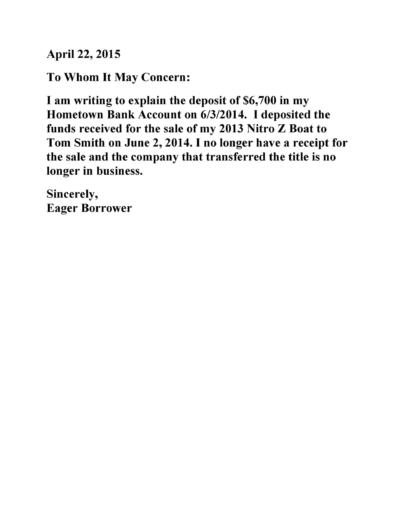 48 Letters Of Explanation Templates (Mortgage, Derogatory Credit...)