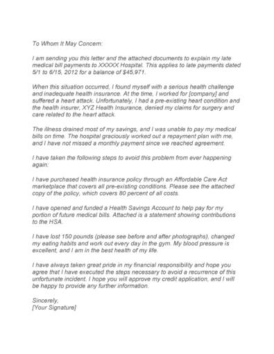 48 Letters Of Explanation Templates (Mortgage, Derogatory Credit...)