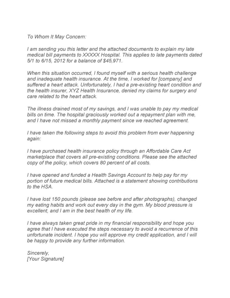 48 Letters Of Explanation Templates (Mortgage, Derogatory Credit...)
