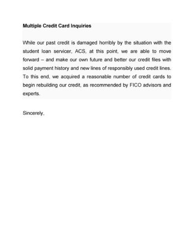 48 Letters Of Explanation Templates (Mortgage, Derogatory Credit...)
