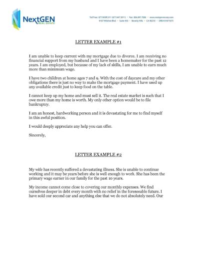 48 Letters Of Explanation Templates (Mortgage, Derogatory Credit...)