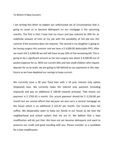 48 Letters Of Explanation Templates (Mortgage, Derogatory Credit...)