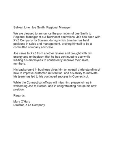 50 Job Promotion Letters (100% Free Templates) ᐅ TemplateLab