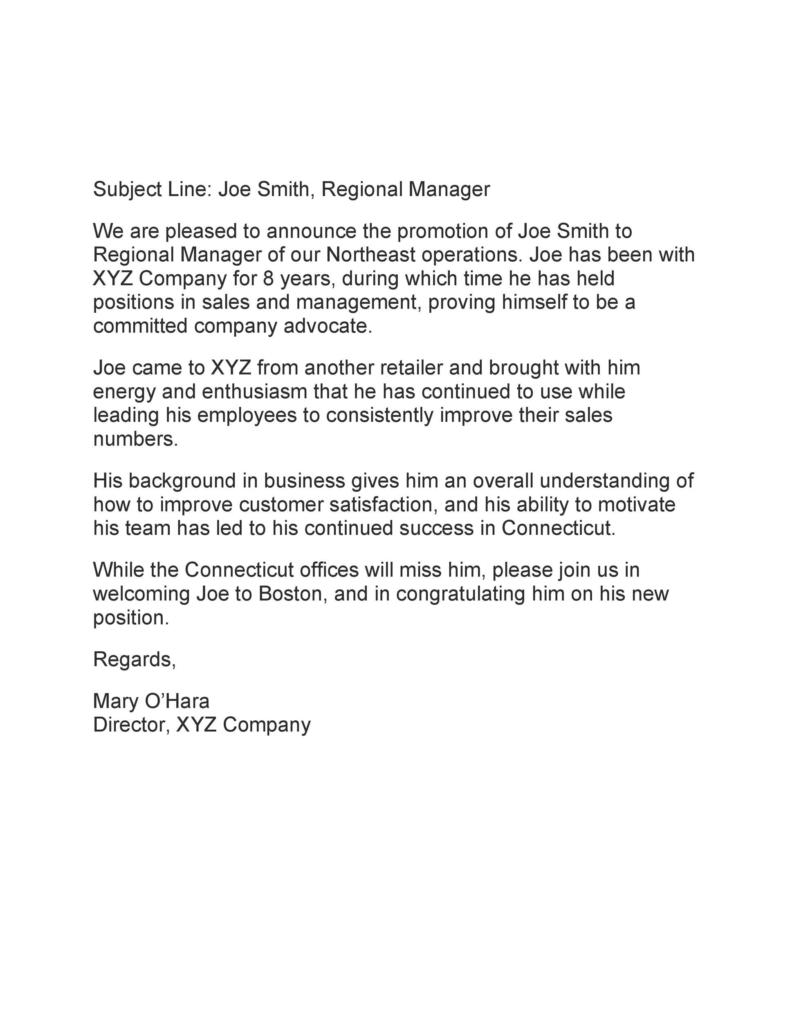 50 Job Promotion Letters (100% Free Templates) ᐅ TemplateLab