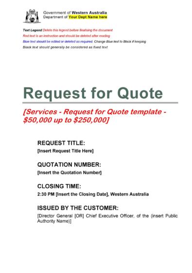 50 Simple Request For Quote Templates (& Forms) ᐅ TemplateLab