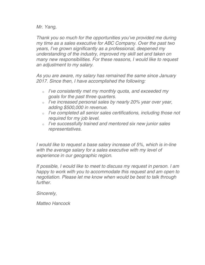 50 Best Salary Increase Letters (How To Ask For A Raise?) ᐅ TemplateLab