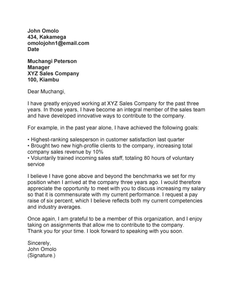 50 Best Salary Increase Letters (How To Ask For A Raise?) ᐅ TemplateLab