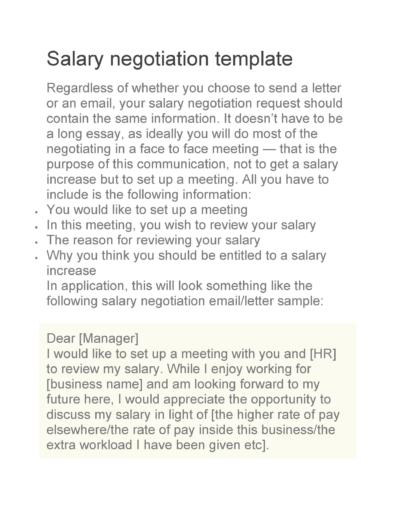 49 Best Salary Negotiation Letters, Emails & Tips ᐅ TemplateLab