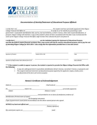 48 Free Affidavit of Identity Forms (MS Word) ᐅ TemplateLab