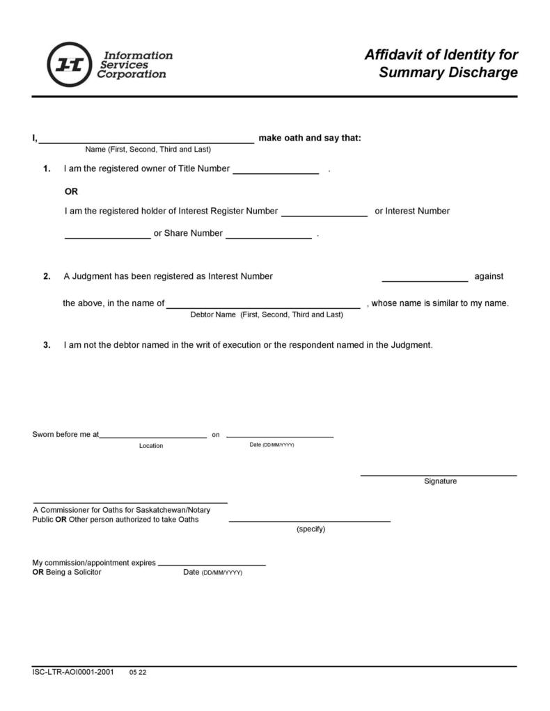 48 Free Affidavit of Identity Forms (MS Word) ᐅ TemplateLab